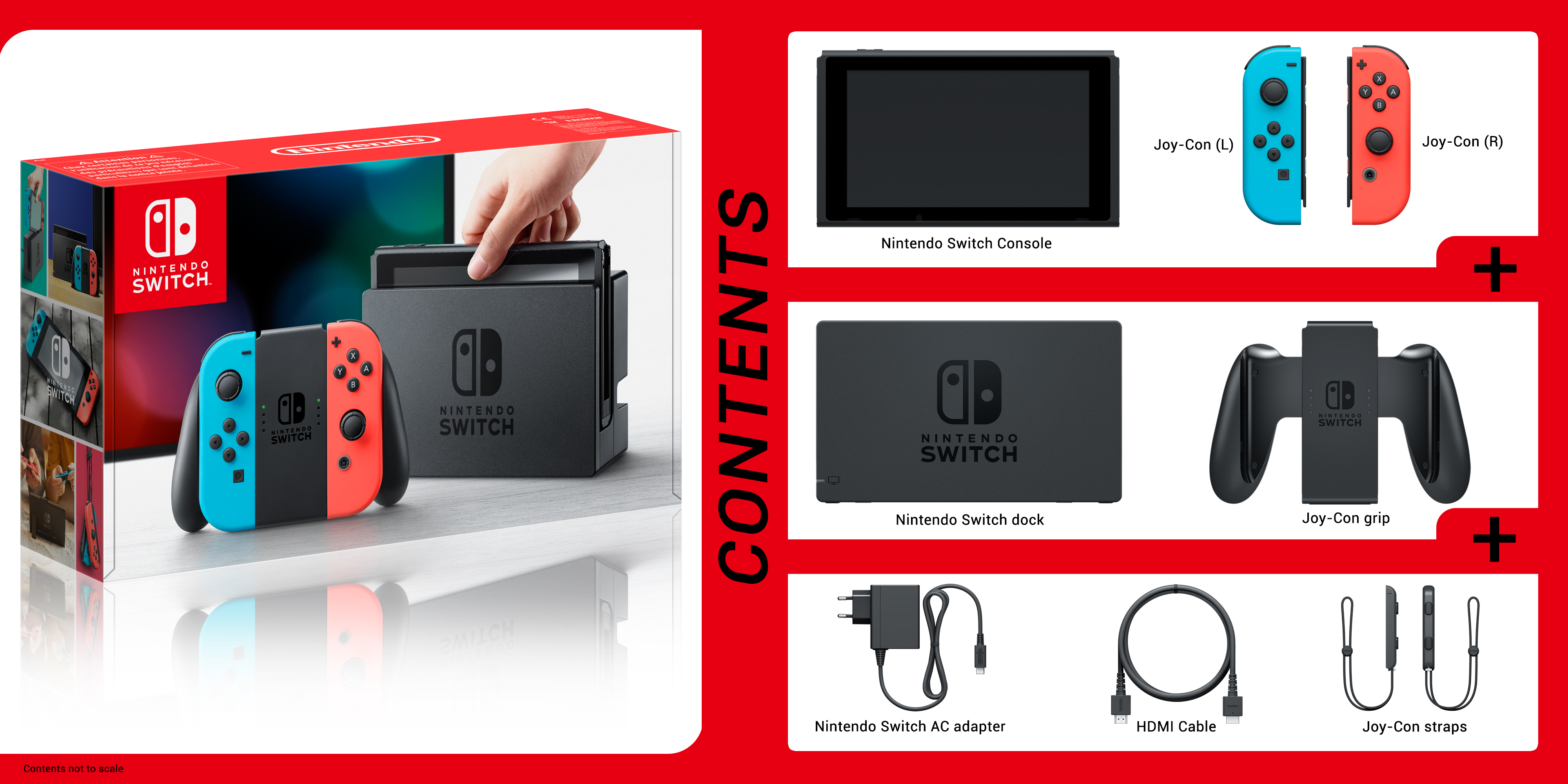 Nintendo Switch (Neon Blue/Neon Red Joy-Con) - Nintendo